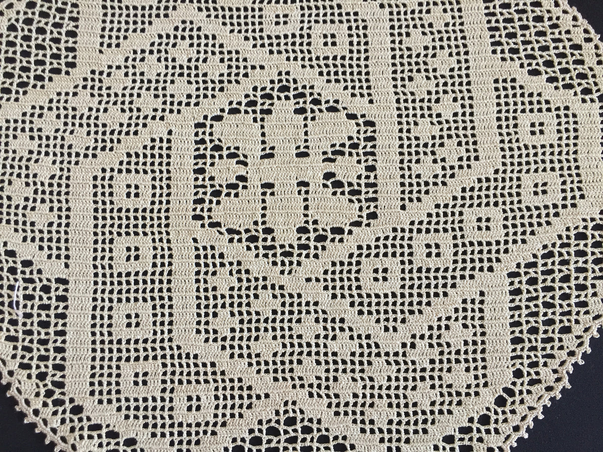ARABESQUE D'Oyley Mary Card Designed Crochet Lace Doily (USA Chart No ...